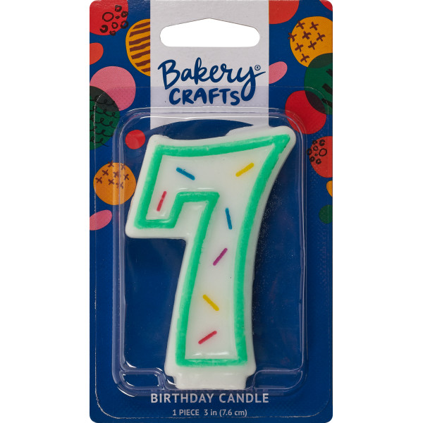 Numeral 7 Sprinkle Candle | DecoPac