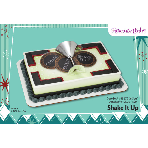 Shake It Up Cake Decorating Instructions Card | DecoPac