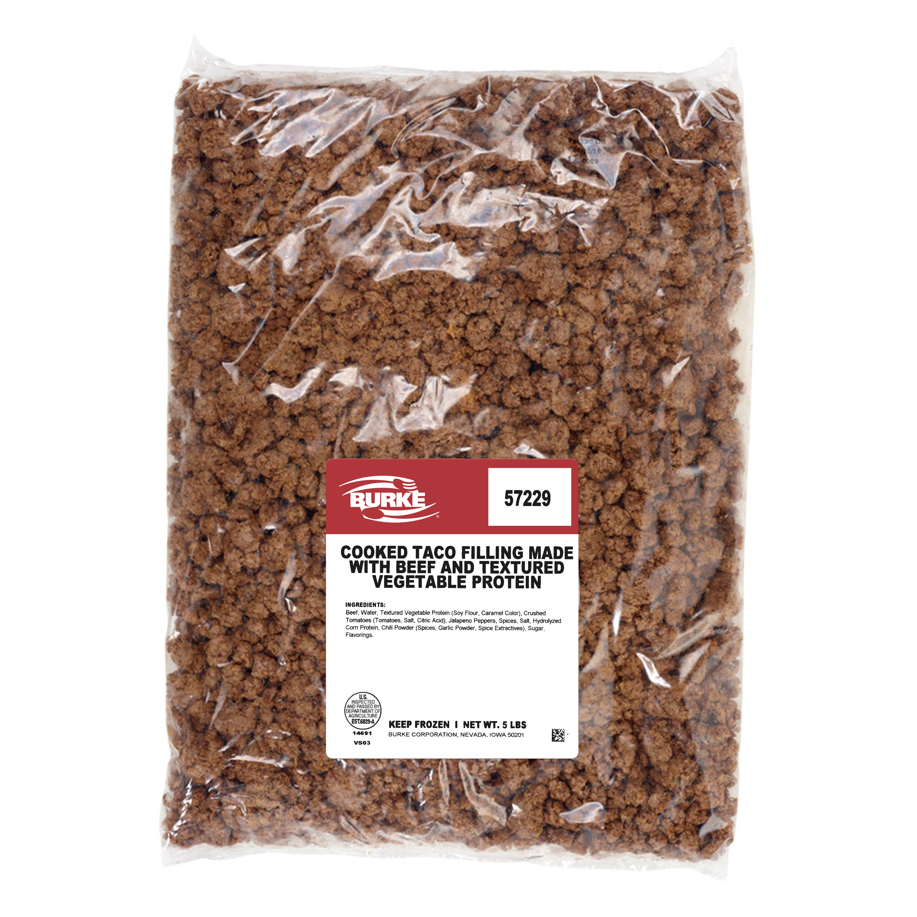 Hormel Smart Label - 14691 2/5# BURKE CK BEEF TACO FILLING