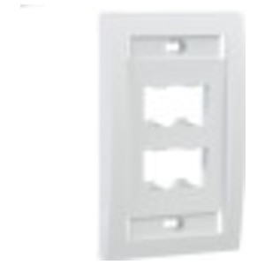 Panduit CFPE4WHY Mini-Com® Executive Series Faceplate, 1-Gang, 4-Port ...
