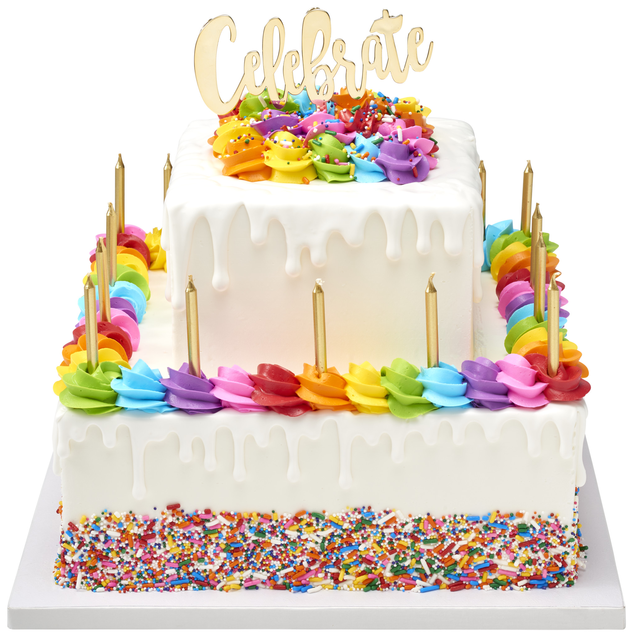 Cake Structure Set 6 10 Sq Stacked Cakes W White Boards | DecoPac