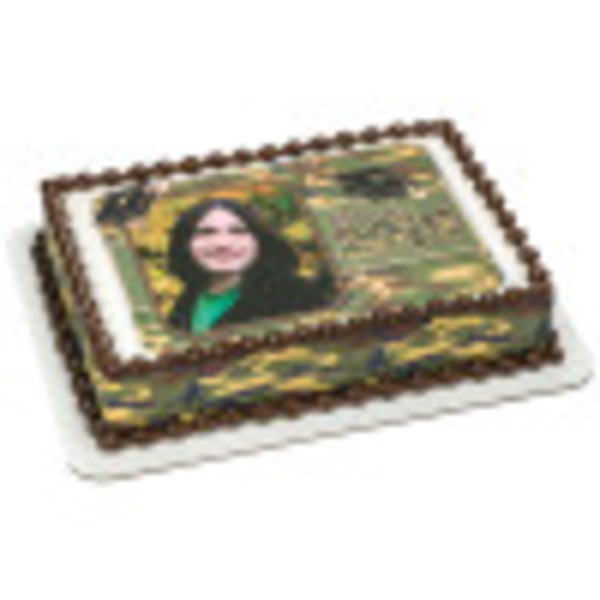 Green Camouflage Edible Image Designer Prints Strips | DecoPac