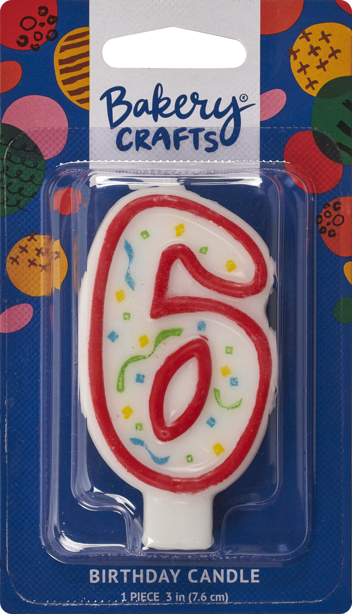 6 Red Numeral Candle | DecoPac