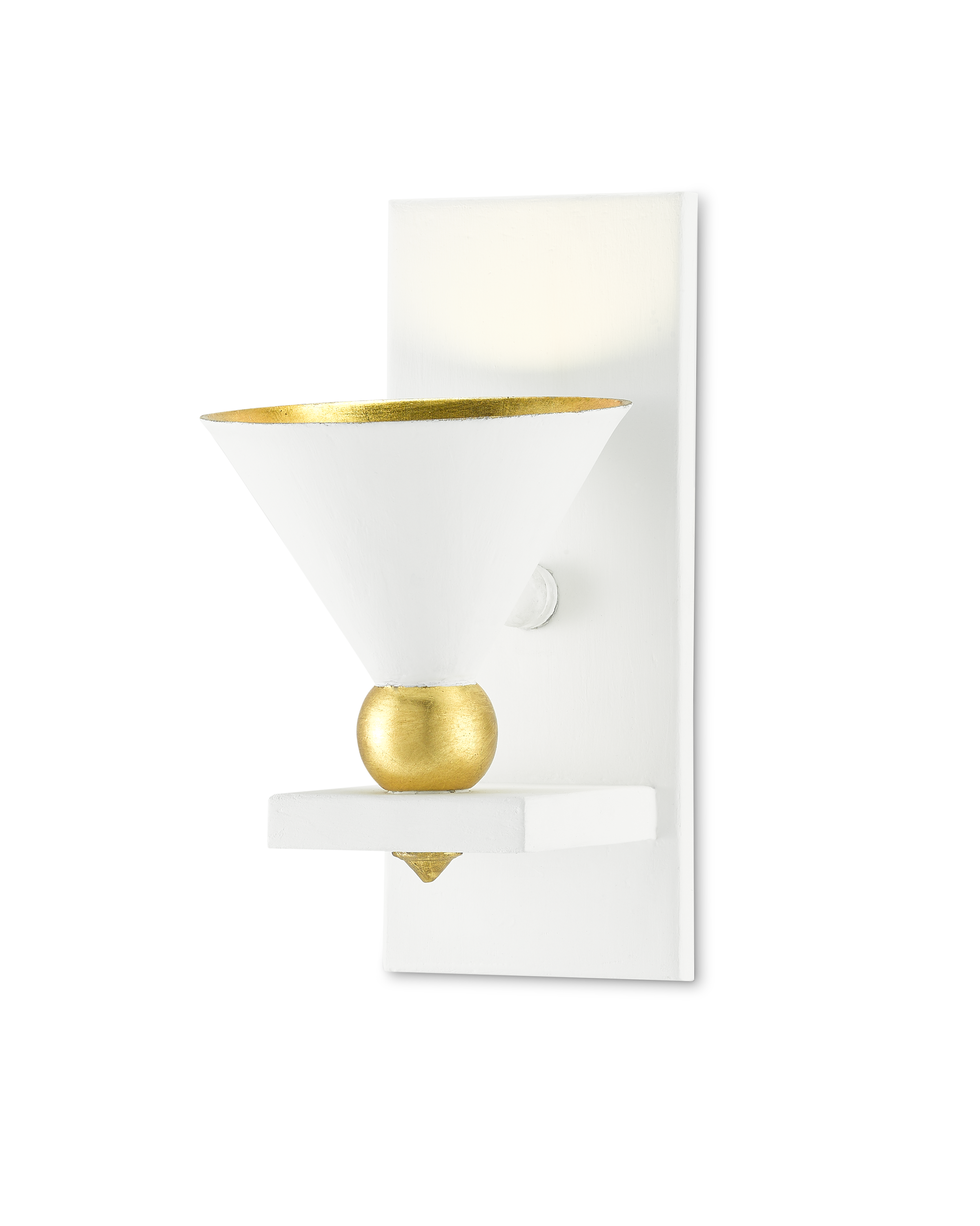 Moderne White Wall Sconce