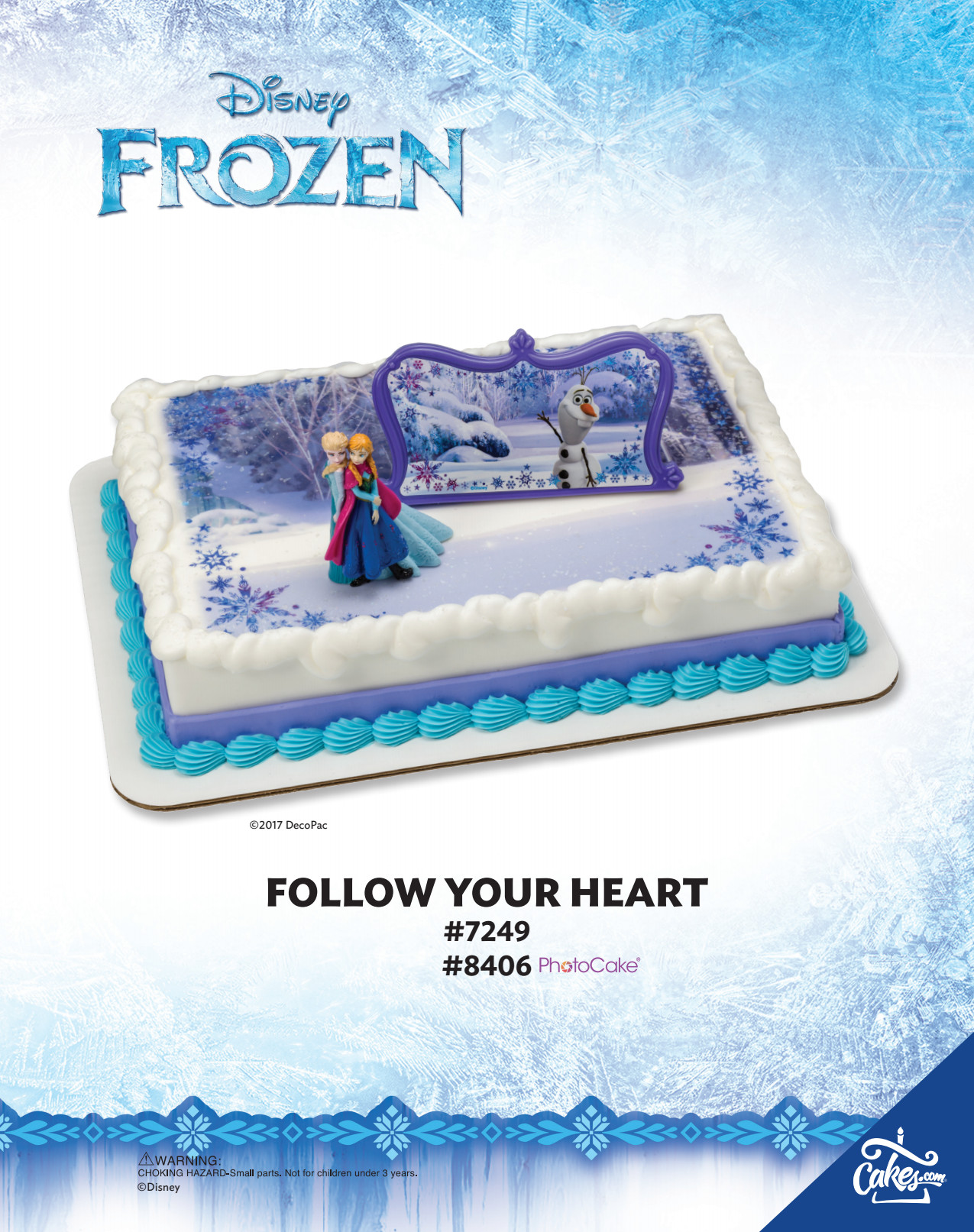 Frozen Follow Your Heart Photocake Decoset Background Tmoc Page | DecoPac
