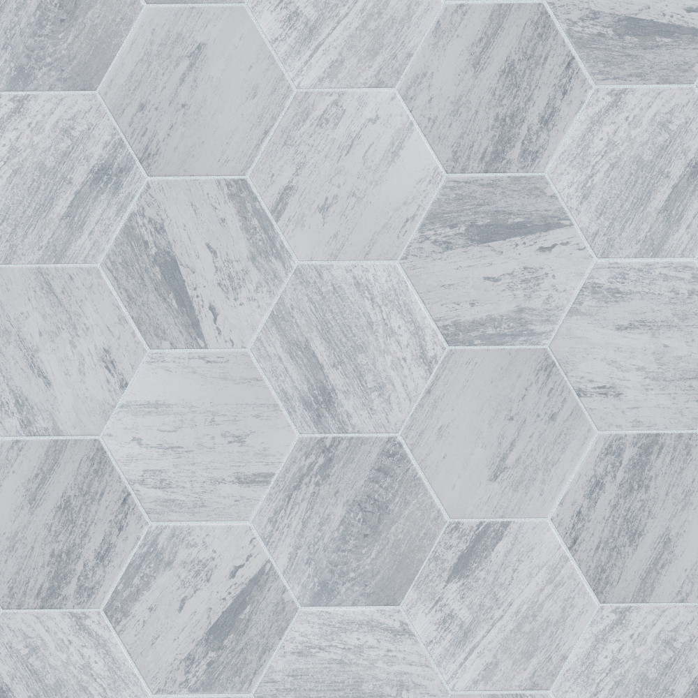 Cassis Hex White 8-5/8 in. x 9-7/8 in. Porcelain Floor and Wall Tile ...
