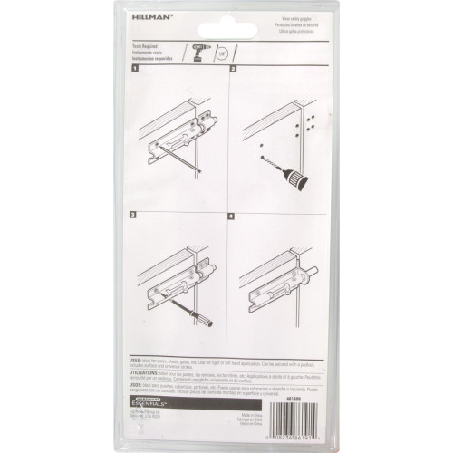 Hardware Essentials Heavy Duty Gate Barrel Bolt Zinc (8")