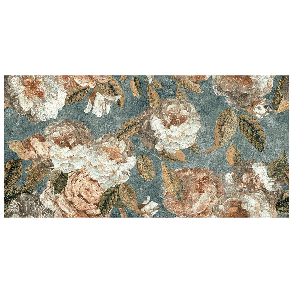 Parete Fiori Green 23-1/2 in. x 47 in. Porcelain Floor and Wall Tile ...