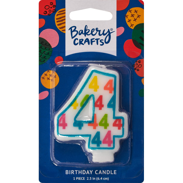 Number 4 Pattern Numeral Candle | DecoPac