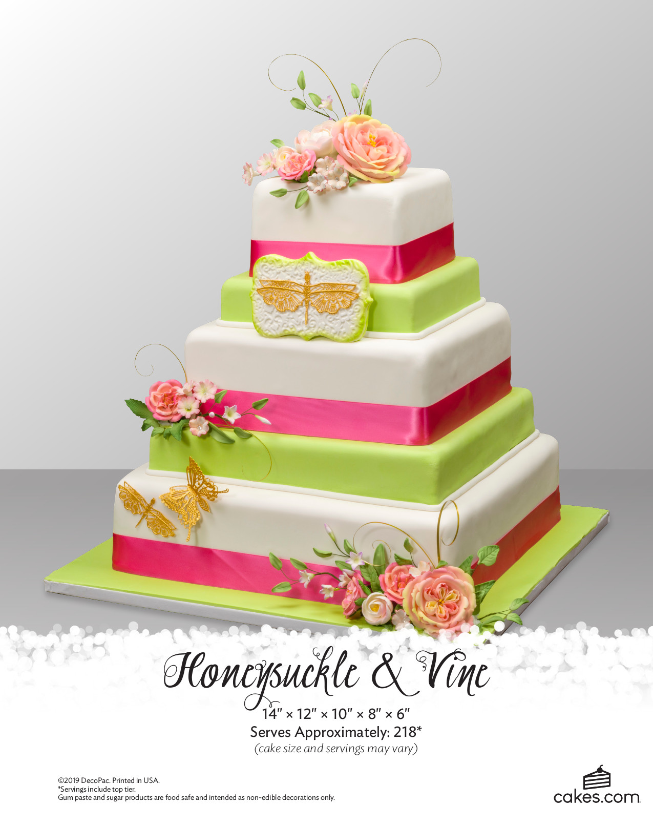 Honeysuckle Vine Wedding Cake Tmoc Page | DecoPac