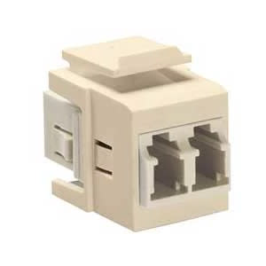 Leviton 41085-MLY QuickPort®, Fiber Optic Adapter, Plastic, Duplex, LC ...