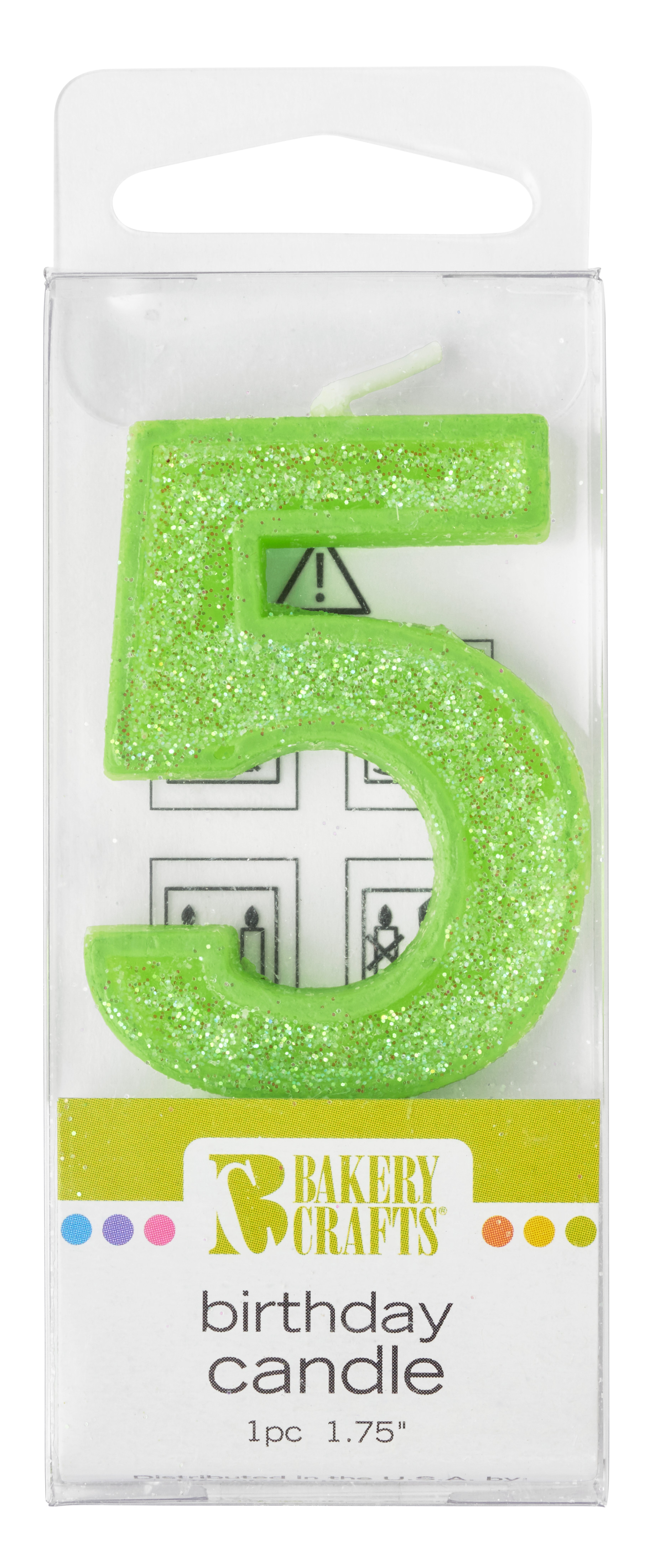 5 Mini Glitter | Numeral Candles | DecoPac