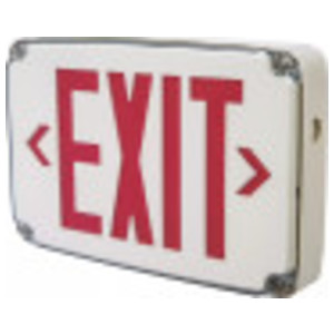 Cooper Lighting LPXW61RWH Outdoor Exit LED, AC Only, Single Face, Red ...