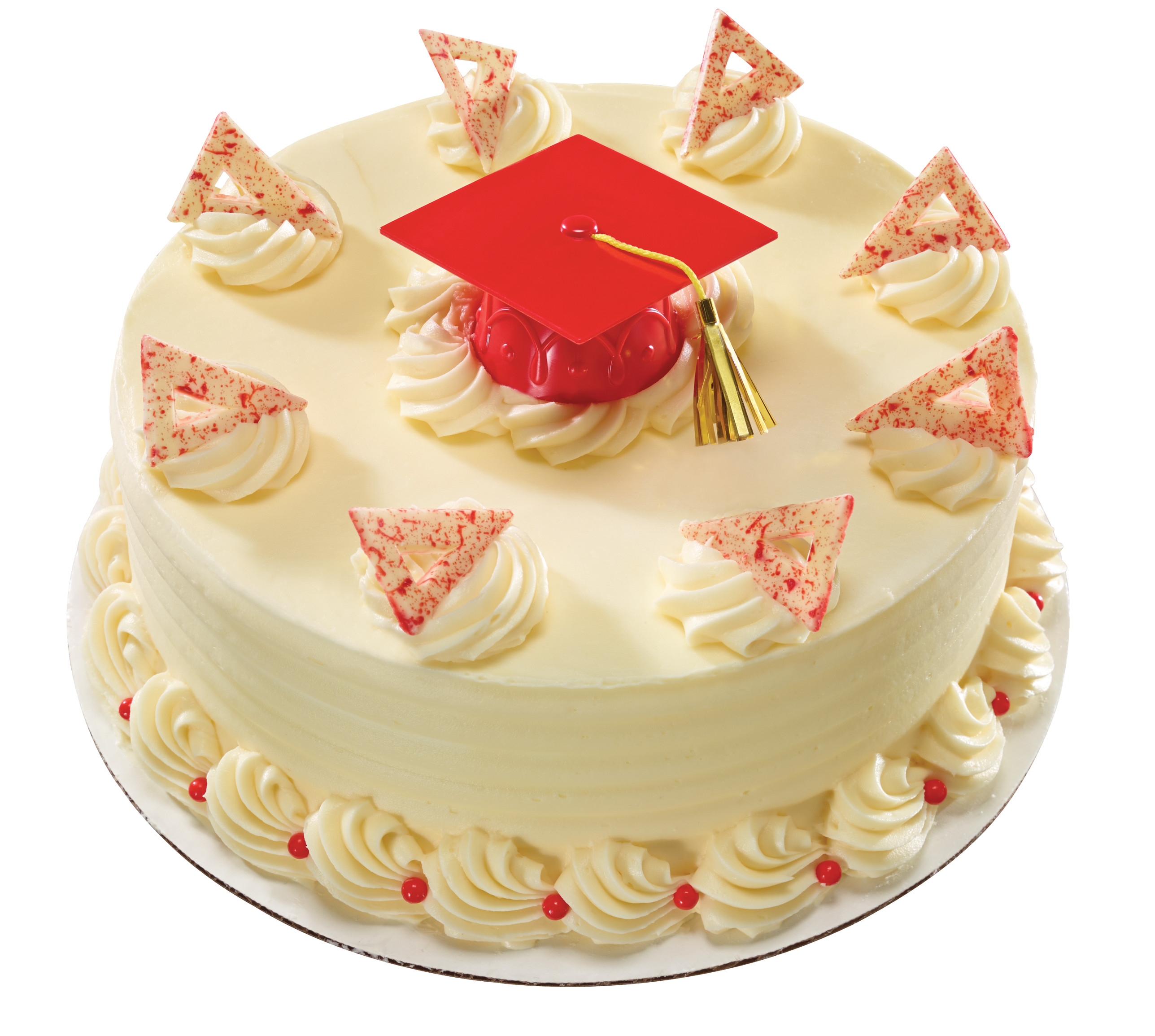 Red Grad Cap With Tassels Layon | DecoPac