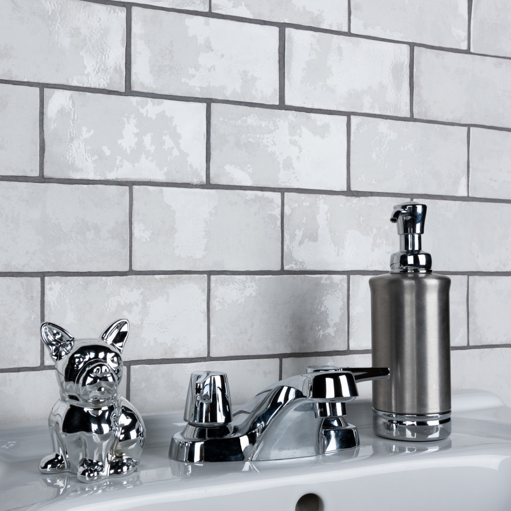 Biarritz White 3 in. x 6 in. Ceramic Wall Tile | Merola Tile