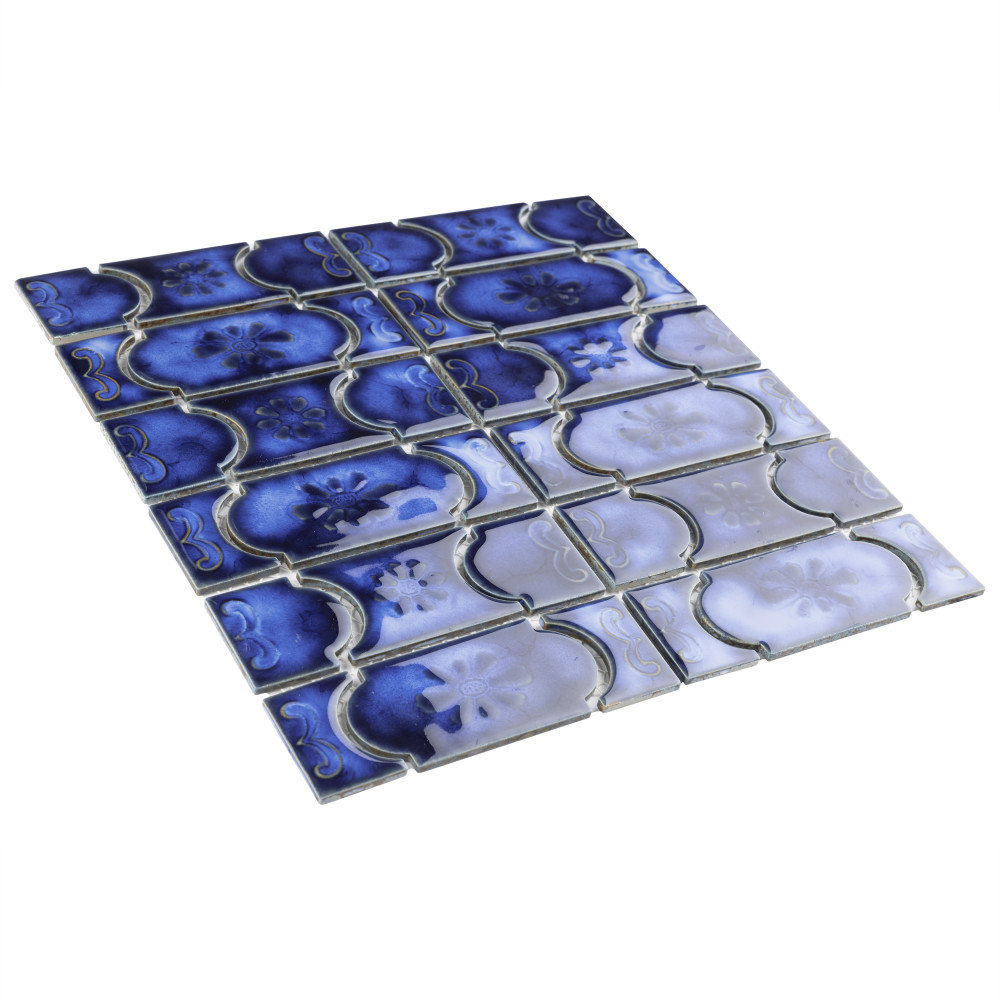 Montego Sapphire 12 in. x 12-1/2 in. Porcelain Mosaic Tile | Merola Tile