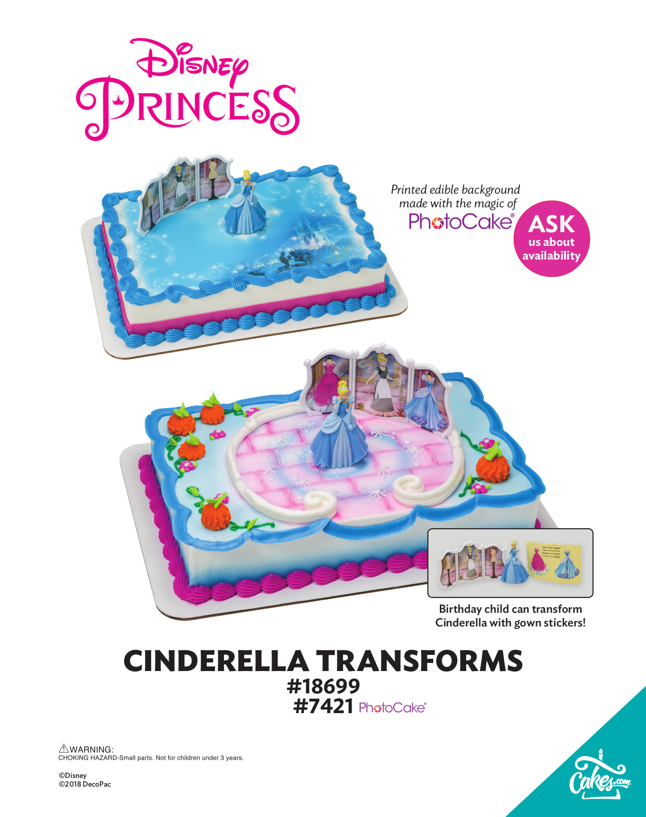 DISNEY PRINCESS CINDERELLA TRANSFORM-BGI TMOC PAGE | The Magic of Cakes ...