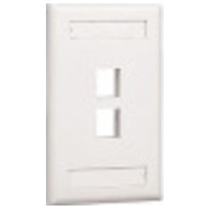 Panduit NK2FWHY NetKey® 1-Gang, Flush Mount Vertical Faceplate, 2-Port ...