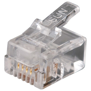 RF Industries RJ11-6P4C Standard RJ11 Plug; 6 Pos 4 Cont; Ul 94V-2 ...