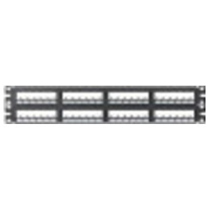 Panduit CPP48FM6BL Copper Patch Panels, Flush, 19 Inches Rack, Black ...
