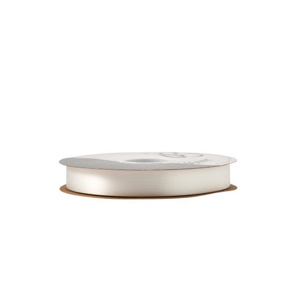 3 4 White Single Faced Flora Satin Ribbon | DecoPac