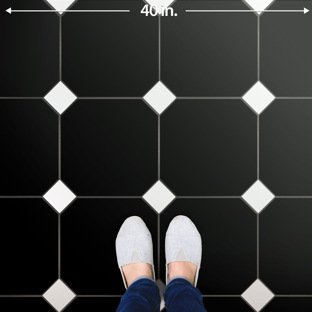 Monocolor Octagon Nero with Taco Alaska 12-1/4 in. x 12-1/4 in. Ceramic ...