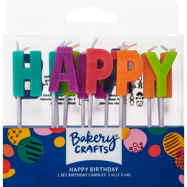 Happy Birthday Bright Letter Candles | DecoPac