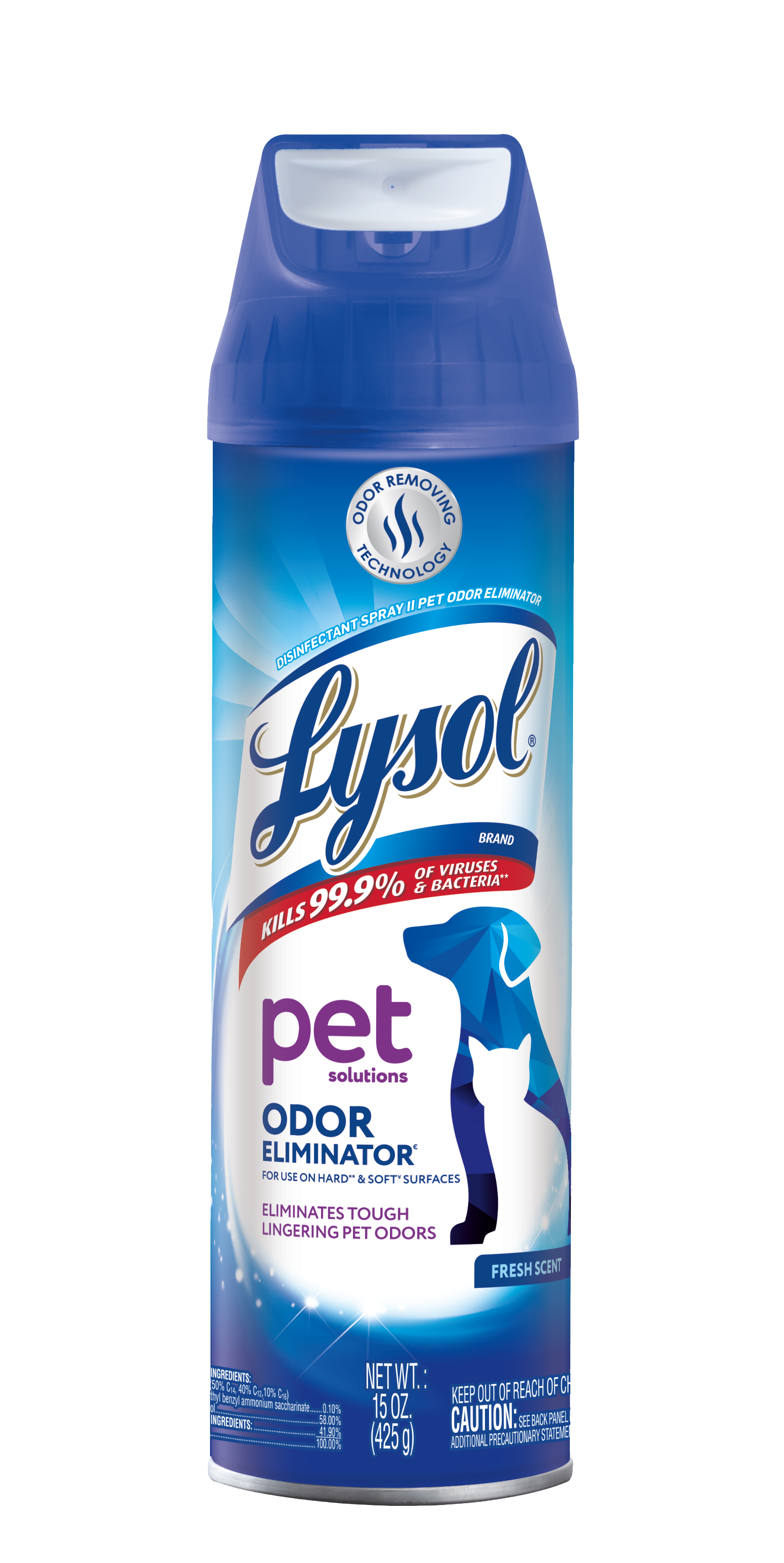 Lysol® Pet Solutions Disinfectant Spray 15 oz / 425 g | Lysol CR