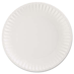 AJM Packaging Corp, Paper Plates, 9" dia, White, 100/Pack | Plates