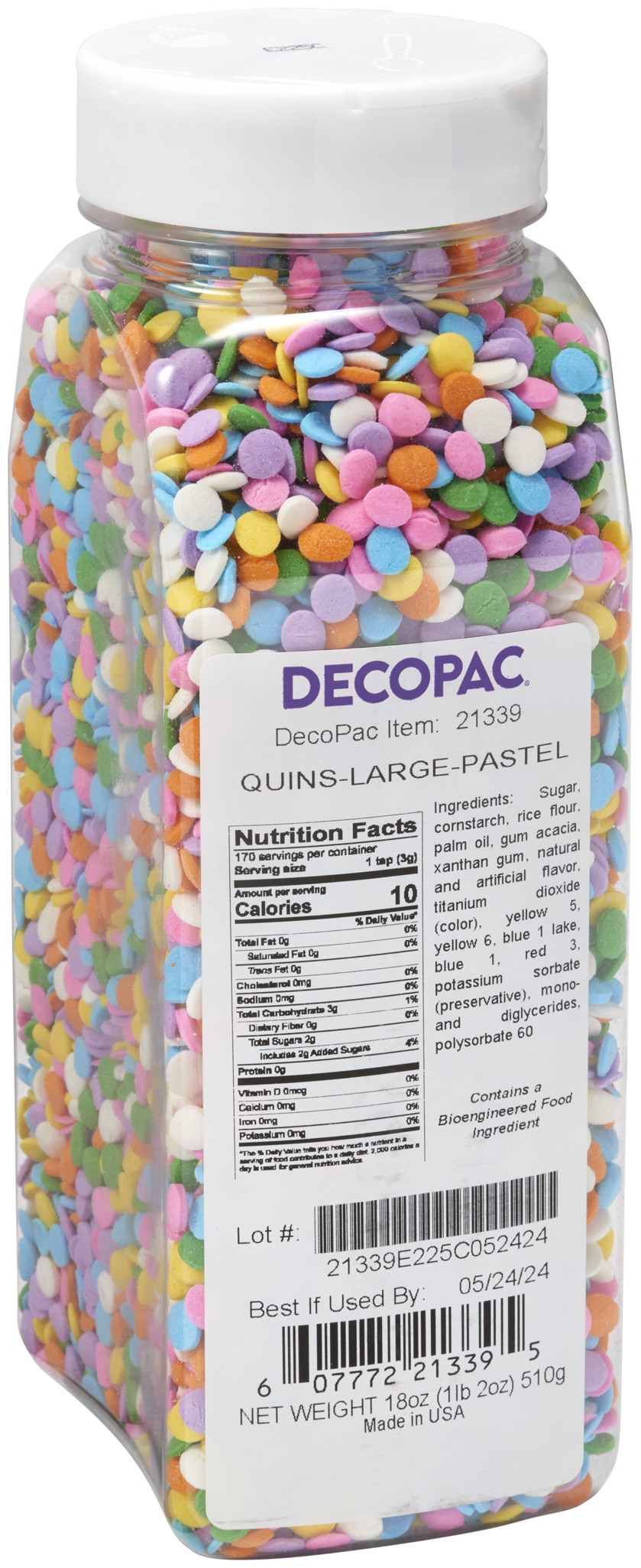 Large Pastel Round Confetti Quins | DecoPac