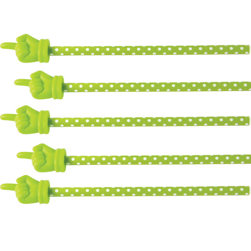 Teacher Created Resources® Lime Polka Dots Hand Pointer, Pack of 5 - Zuma
