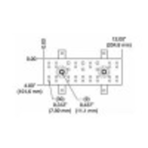 Chatsworth 40153-020 TMGB Pattern Busbar, 4 In.H (50 Mm) X 20 In.W (510 ...