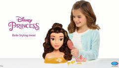 Disney Princess Belle Styling Head, Brown Hair, 10 Piece Pretend Play ...