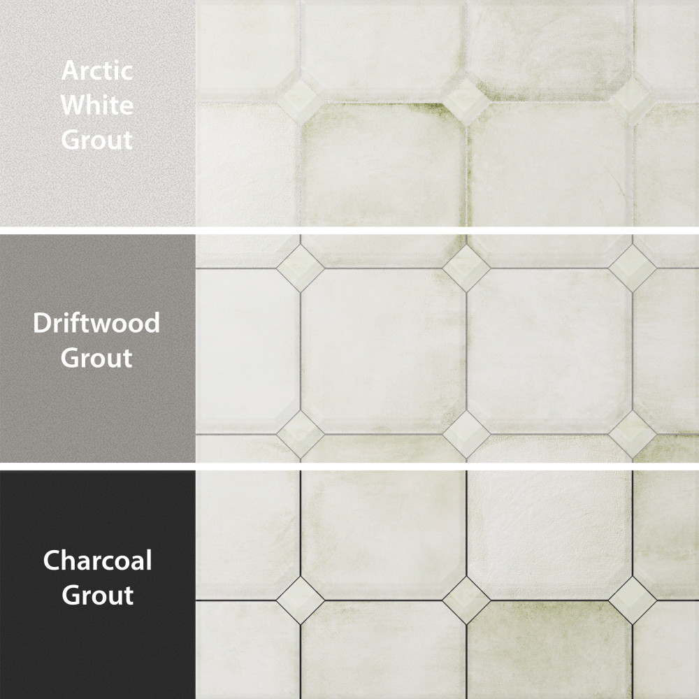 Laverton Octagon Nieve with Taco Nieve 7-7/8 in. x 7-7/8 in. Porcelain ...