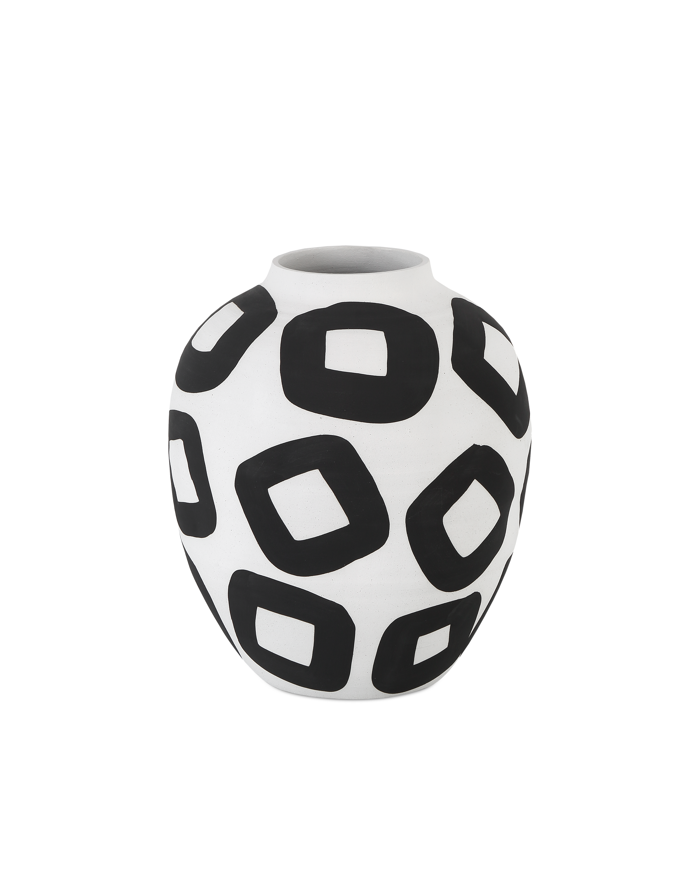 Pagliacci Medium Black & White Vase