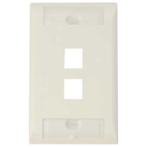 CommScope 1-2111009-1 Faceplate Kit, Labeled, 1-Gang, 2 Port ...