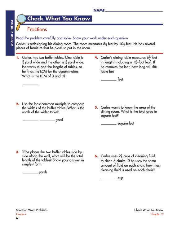 Spectrum Word Problems Grade 7 Spectrum Word Problems Grade 7