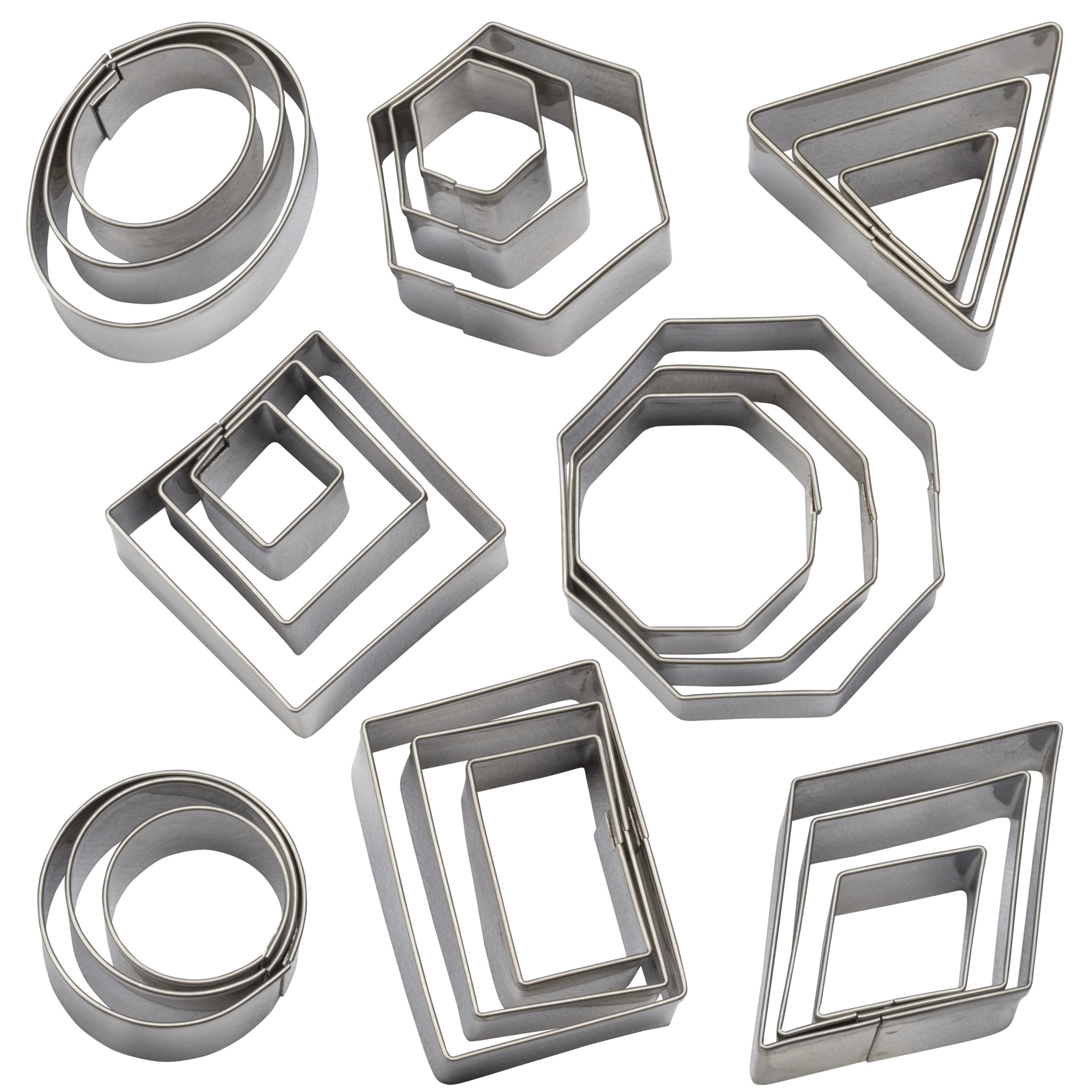 Geometric Shapes Cutters 24 Piece Set | DecoPac