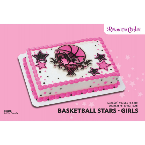 Basketball Stars Girls Decoset Decorating Card | DecoPac