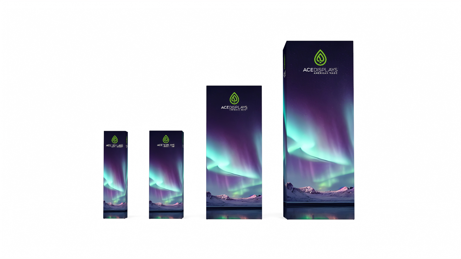 Lumos Skyscraper 3'w x 8'h x 3'd Cube Backlit Tower