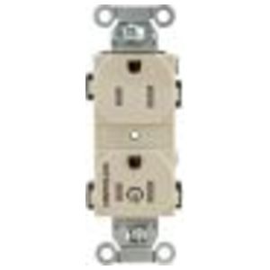 Hubbell Wiring Device - Kellems BR15C1LATR Straight Blade Devices, Receptacles, Tamper-Resistant ...