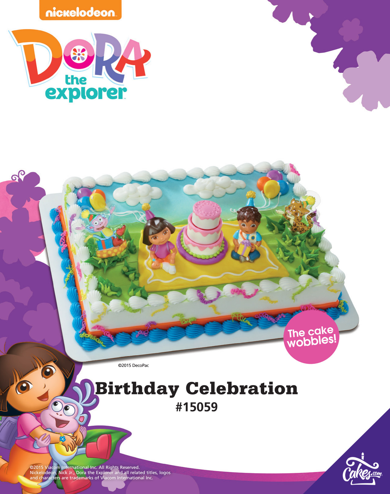 Dora The Explorer Birthday Celebration Decoset Cupcake Cake Tmoc Page ...