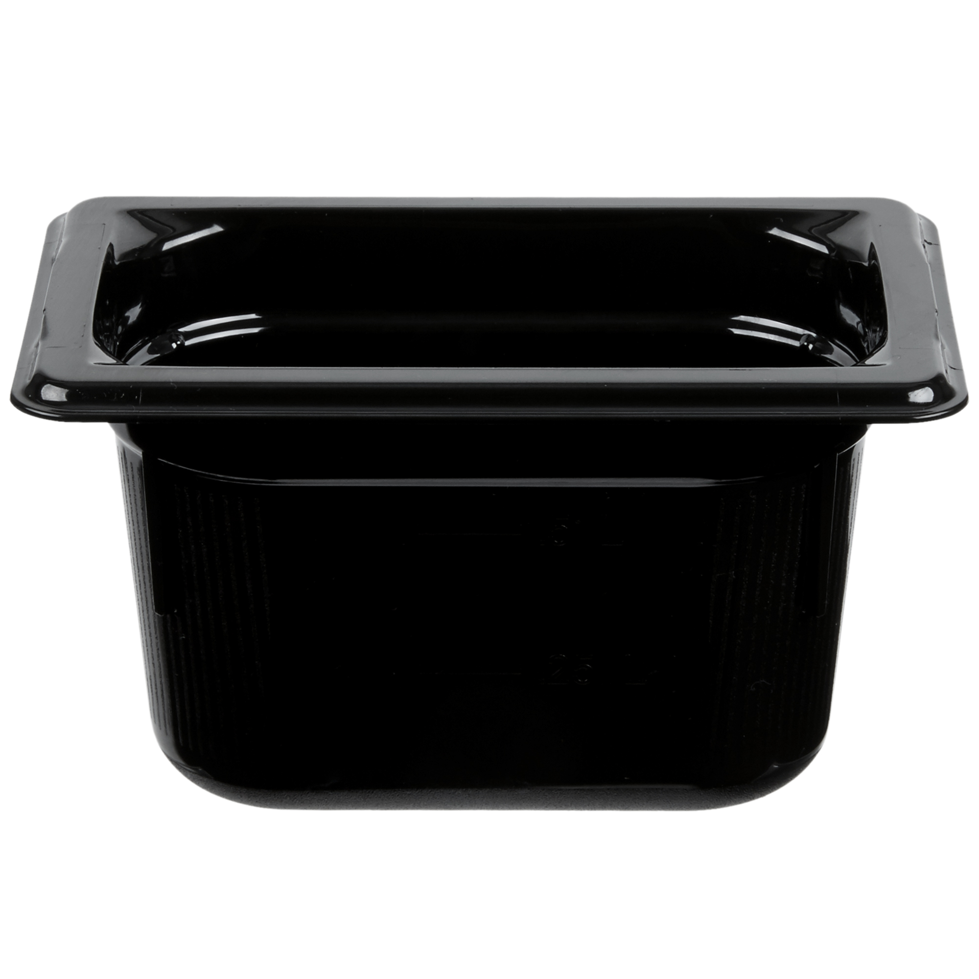 Ninth-size 4-inch-deep Super Pan® high-temperature plastic pan in black