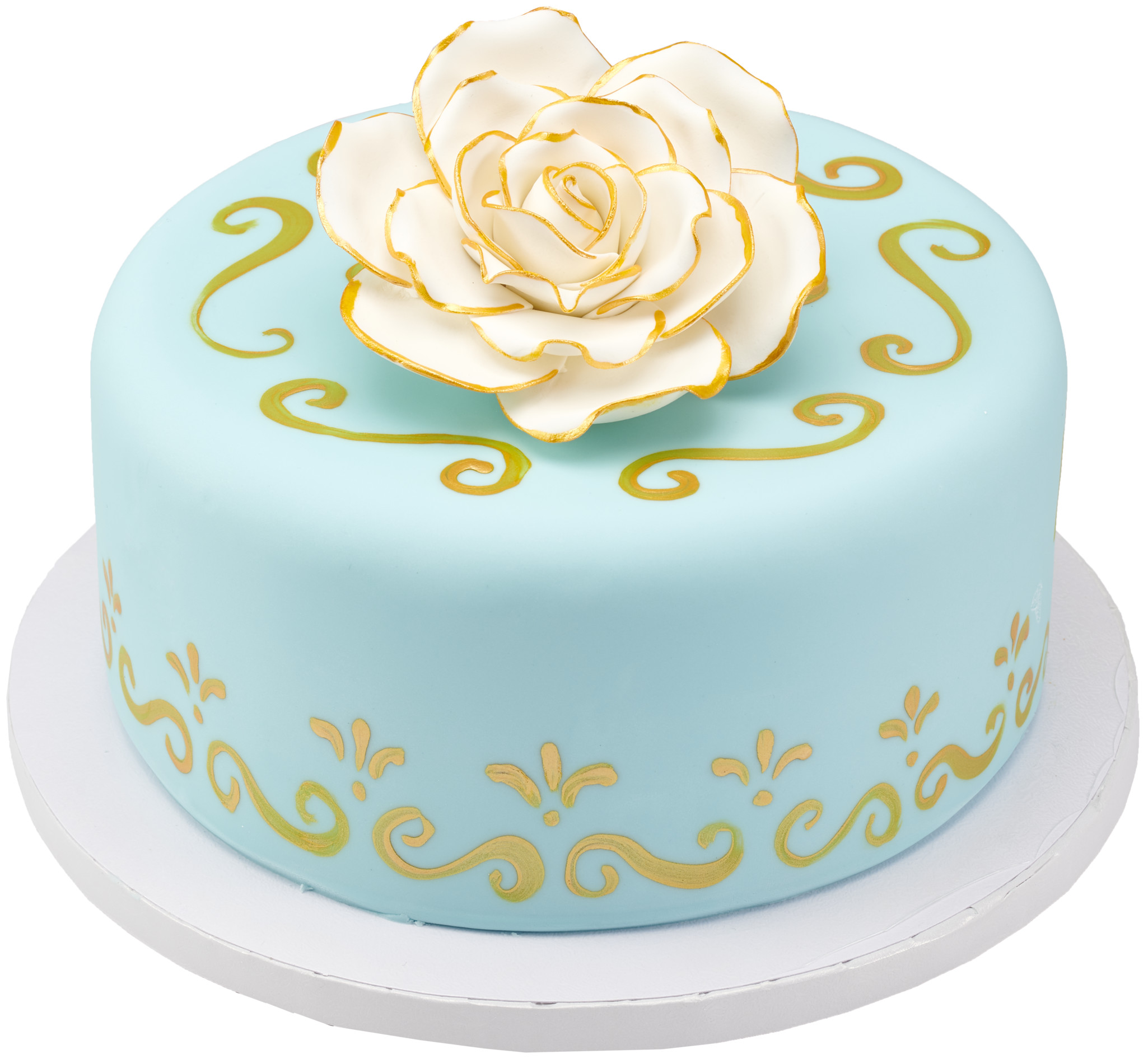 Large 2 5 White Rose Gum Paste Flower | DecoPac