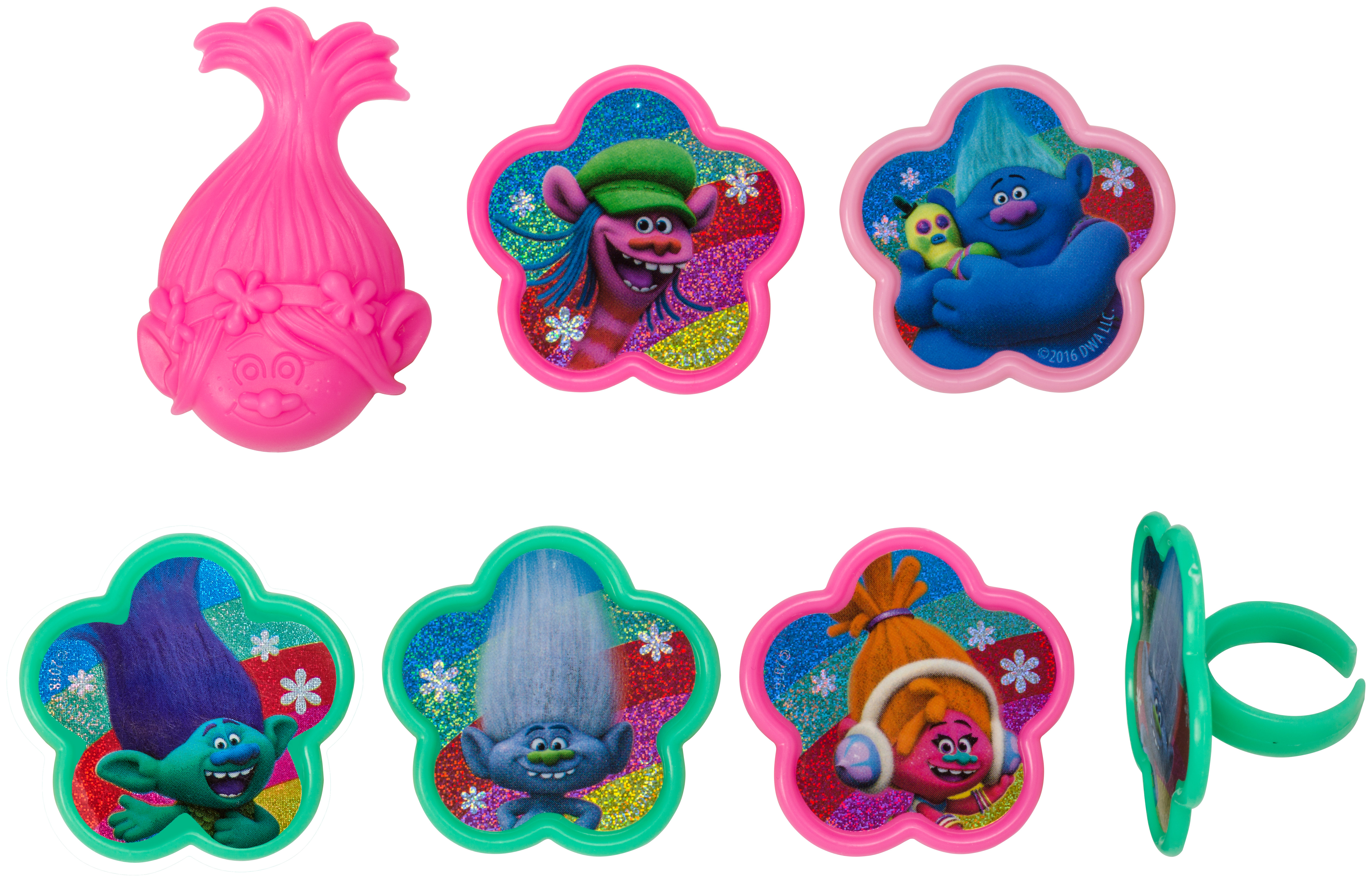 Trolls True Colors Cupcake Rings | DecoPac