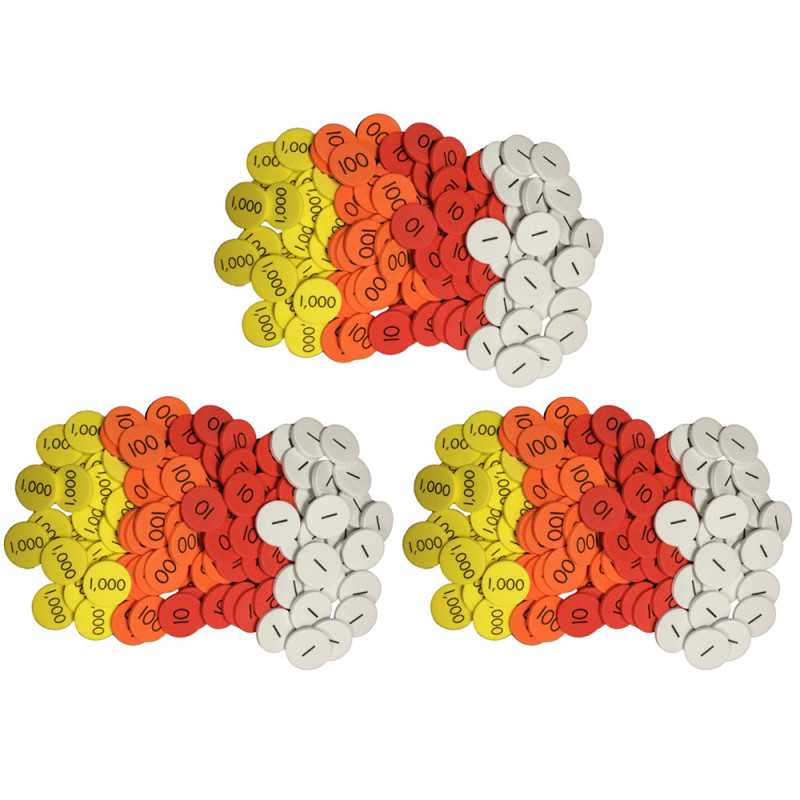 Sensational Math™ 4-Value Whole Numbers Place Value Discs, 100 Per Set ...
