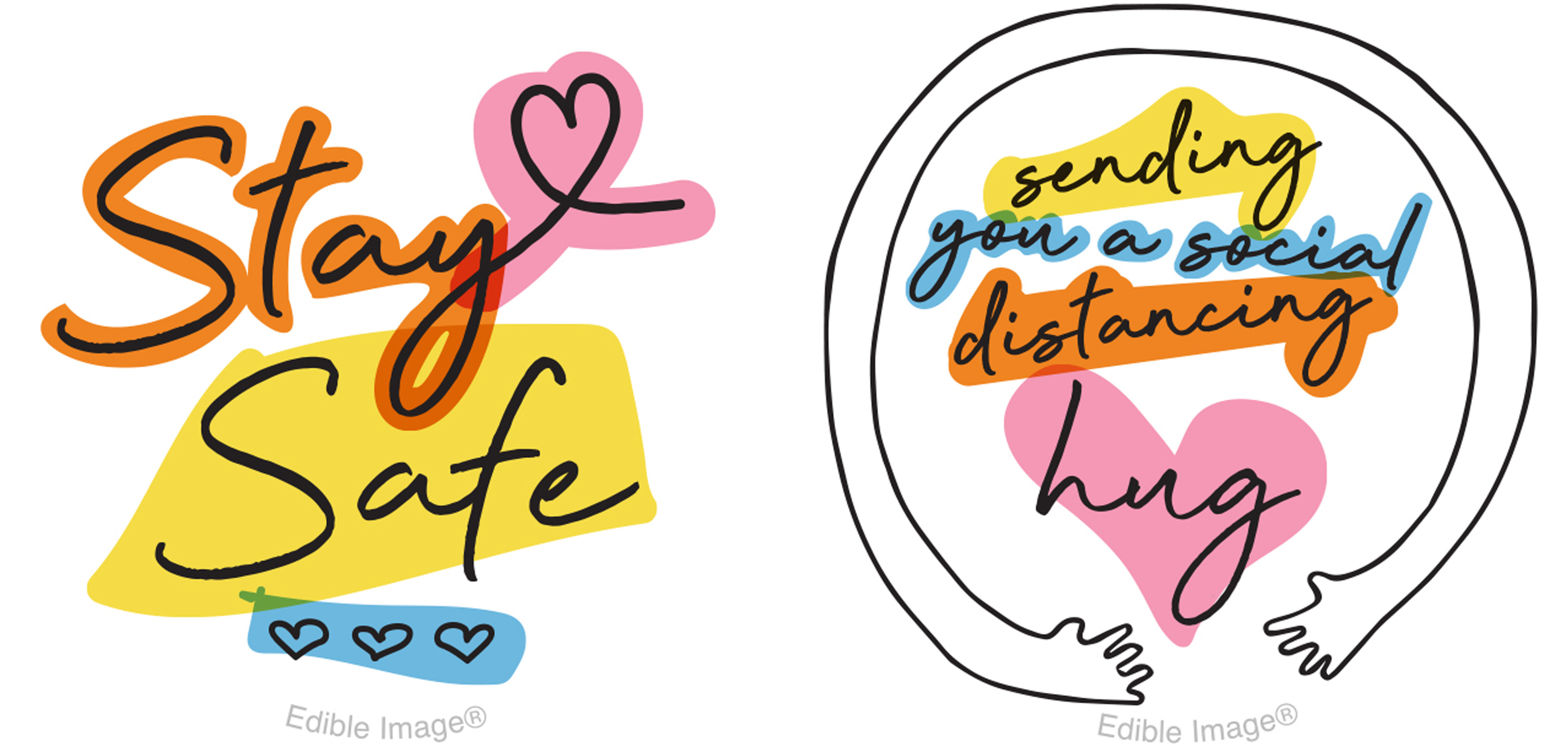 Decopac Social Distance Hug Vp Edible Image | DecoPac