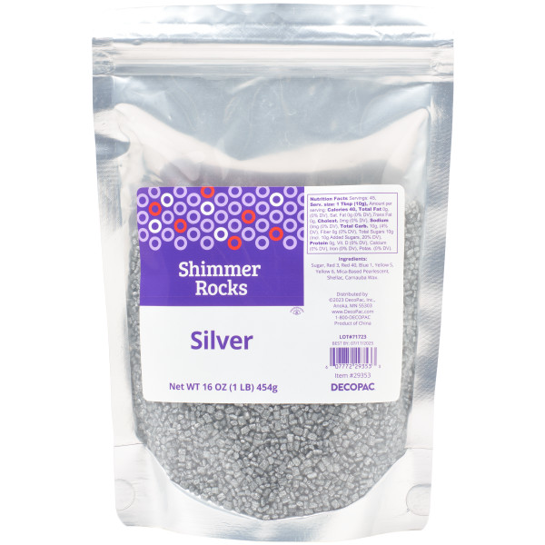 Silver Shimmer Rocks | DecoPac