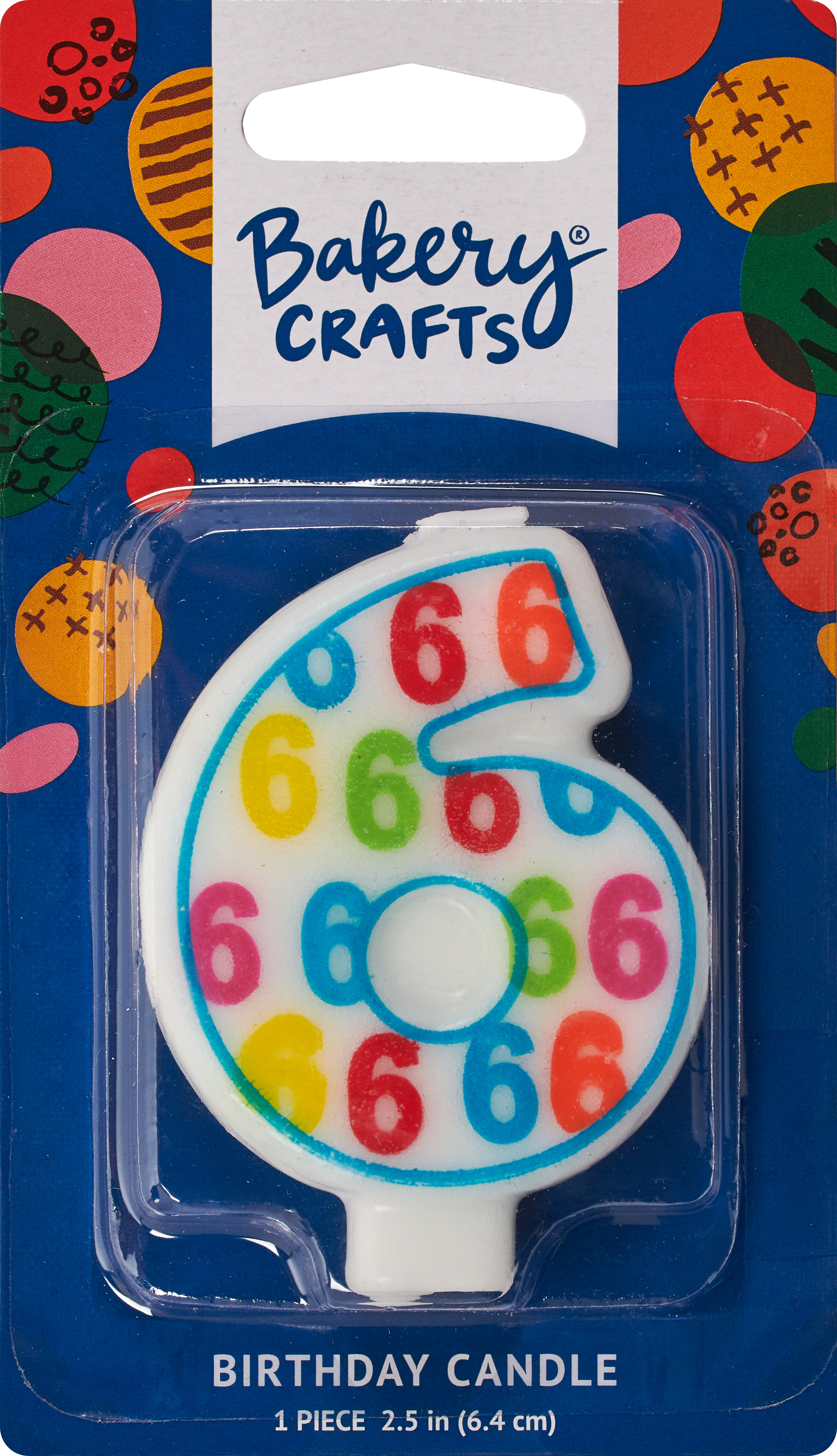 Number 6 Pattern Numeral Candle | DecoPac