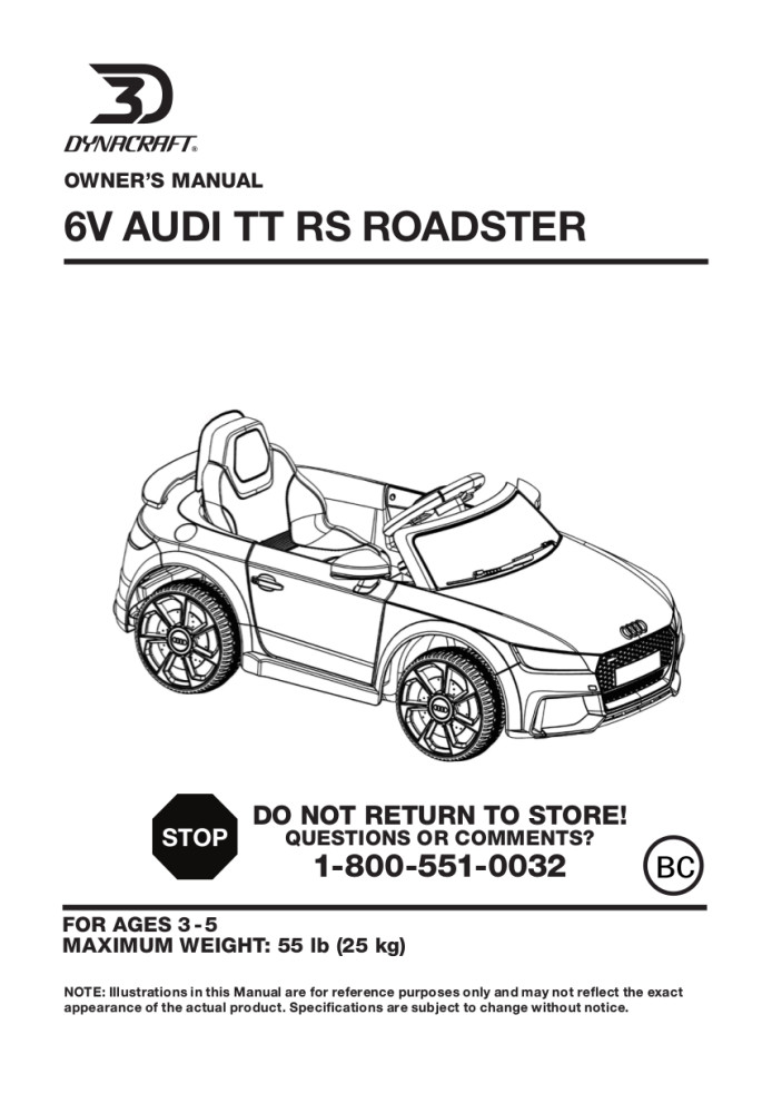 6V Audi TT RS Powered Ride-On Toy for Kids - Walmart.com - Walmart.com